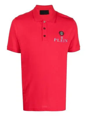 Philipp Plein Logo-plaque Polo Shirt - Red