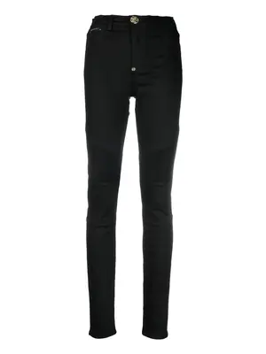 Philipp Plein Philipp Plein Biker High-Waisted Skinny Jeans Black