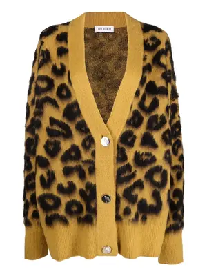 ATTICO The Attico Leopard-Intarsia Knitted Cardigan
