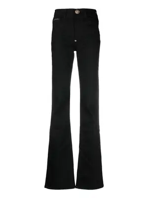 Philipp Plein High-waisted Flared Jeans - Black