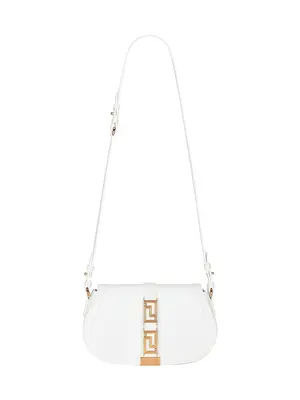 Versace Greca Goddess Shoulder Bag - Bianco Ottico & Oro