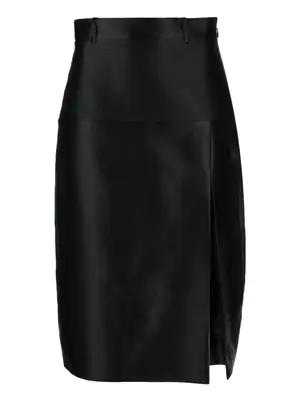 Gucci Duchesse Silk Midi Skirt - Black
