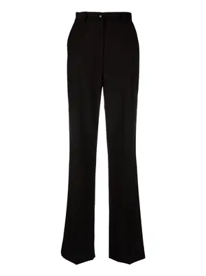 Dolce & Gabbana High-rise Wide-leg Trousers - Black
