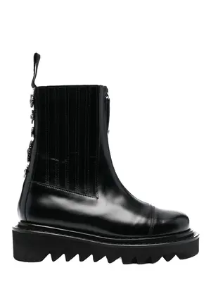 Toga Ridged Sole Ankle Boots - Black
