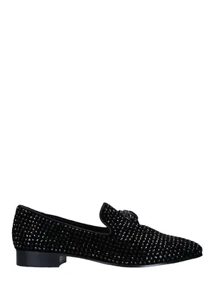 Kurt Geiger Ace Studded Suede Loafers - Black