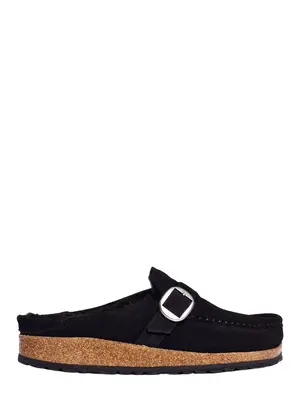 MADEWELL BIRKENSTOCK® Suede Buckley Shearling Clogs
