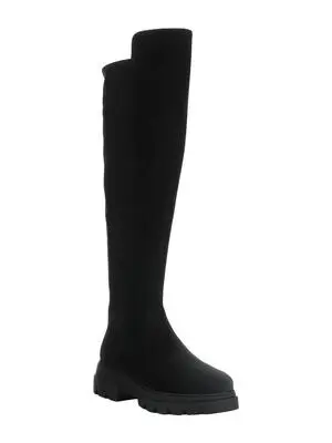 BOS. & CO. Bos. & Co. Fifth Waterproof Knee High Boot Black Suede/ Suede Stretch