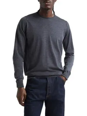 John Smedley Marcus Crewneck Sweater - Charcoal