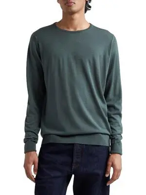 John Smedley John Smedley Marcus Crewneck Sweater Highland Green