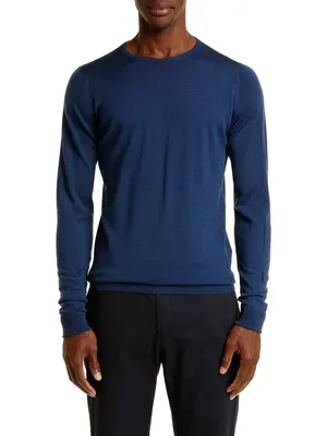 John Smedley John Smedley Marcus Crewneck Sweater Indigo