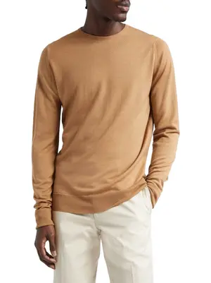 John Smedley John Smedley Marcus Crewneck Sweater Nutmeg