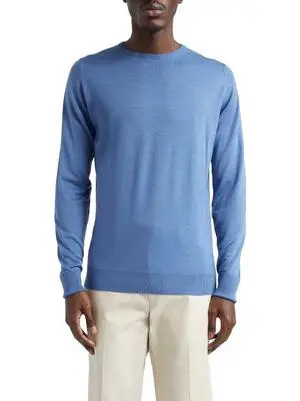 John Smedley John Smedley Marcus Crewneck Sweater Riveira Blue