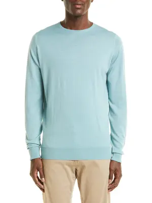 John Smedley John Smedley Marcus Crewneck Sweater Sea Mist