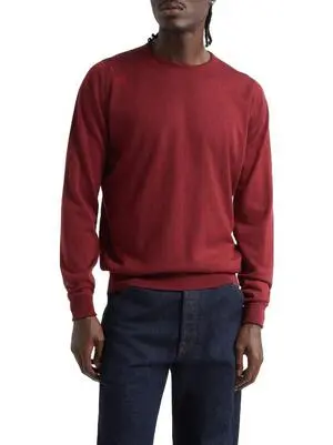 John Smedley John Smedley Marcus Crewneck Sweater Woolf Red
