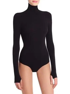 Commando Commando Ballet Body Turtleneck Thong Bodysuit Blk-black