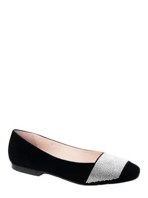 PATRICIA GREEN Milan Embellished Ballet Flat - Black