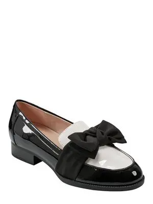 Bandolino Bow Loafer - Black White