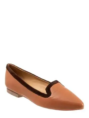 Trotters Hannah Pointed Toe Flat - Luggage
