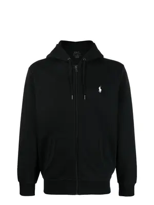 Polo Ralph Lauren Embroidery-logo Pullover Hoodie - Black
