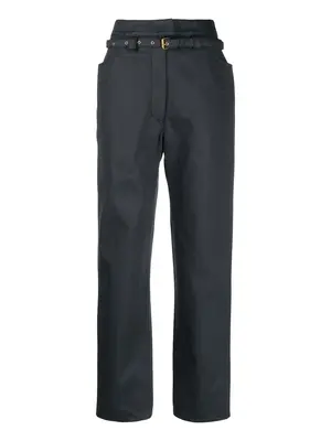 Veronique Leroy Belted Tailored Trousers - Grey