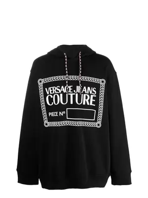 Versace Logo Hoodie - Black
