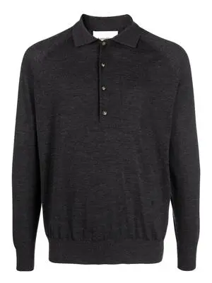 Nanushka Wool Long-sleeve Polo Shirt - Grey