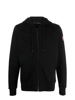 Canada Goose Cotton Logo-patch Hoodie - Black