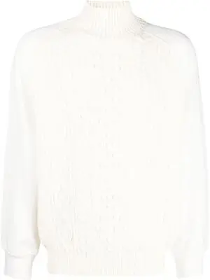 Neil Barrett Embroidered-logo Sleeve Knit Jumper - White