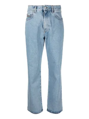Gcds High-waist Straight Jeans - Blue