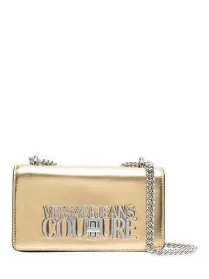 Versace Logo-plaque Crossbody Bag - Gold