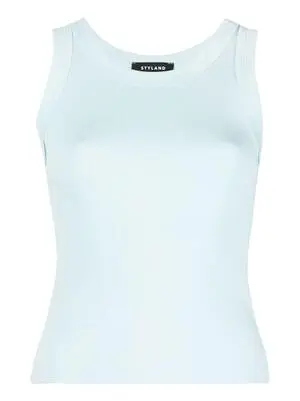 STYLAND Organic Cotton Vest Top - Blue