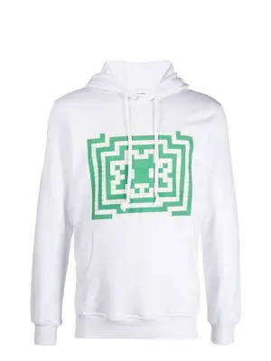 Comme Des Garçons Graphic-print Hoodie - White