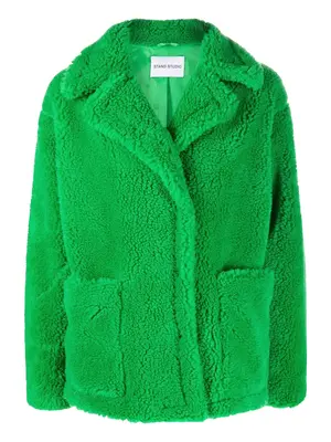 STAND STUDIO Marina Faux-shearling Jacket - Green