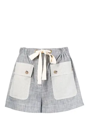 Ulla Johnson Drawstring-waist Shorts - Blue