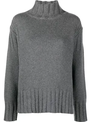 JIL SANDER Roll-neck Cashmere Jumper - Grey