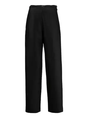 GIA STUDIOS Skinny-belt Straight Leg Trousers - Black