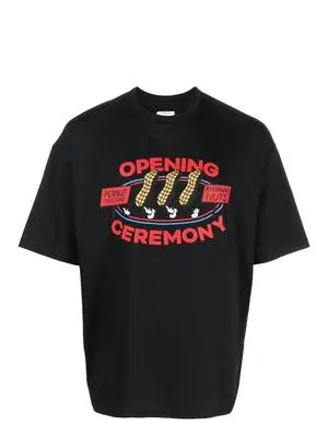 Opening Ceremony Peanuts Logo Cotton T-shirt - Black