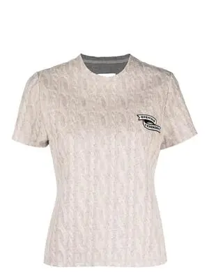 Opening Ceremony Embroidered Logo Cable-knit Top - Neutrals