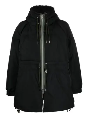 Sacai Padded Zip-up Parka - Black