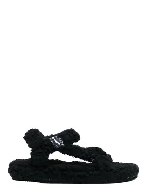 ARIZONA LOVE Trekky Faux-fur Sandals - Black