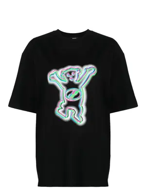 We11Done Teddy Print T-shirt - Black