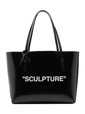 Off-White Slogan-print Tote Bag - Black
