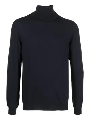ZANONE Roll-neck Long-sleeve Jumper - Blue