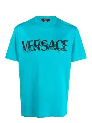 Versace Logo-print T-shirt - Blue