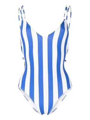Solid & Striped The Lynn Stripe-print Swimsuit - White