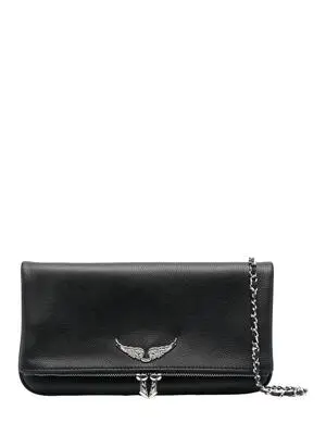 Zadig&Voltaire Logo-plaque Leather Shoulder Bag - Black