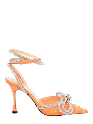 Mach & Mach Crystal-embellished Pumps - Orange