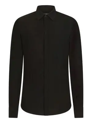 Dolce & Gabbana Silk Long-sleeve Shirt - Black