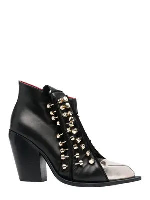 HARDOT Stud-embellished Ankle Boots - Black
