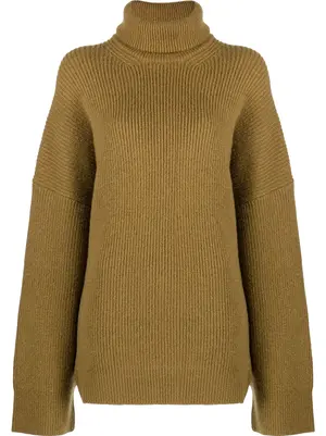 Attico Grace High-neck Jumper - Green